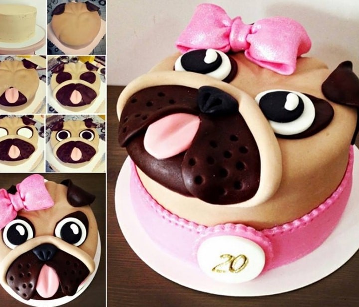 How to DIY Adorable Pug Cake (Video)
