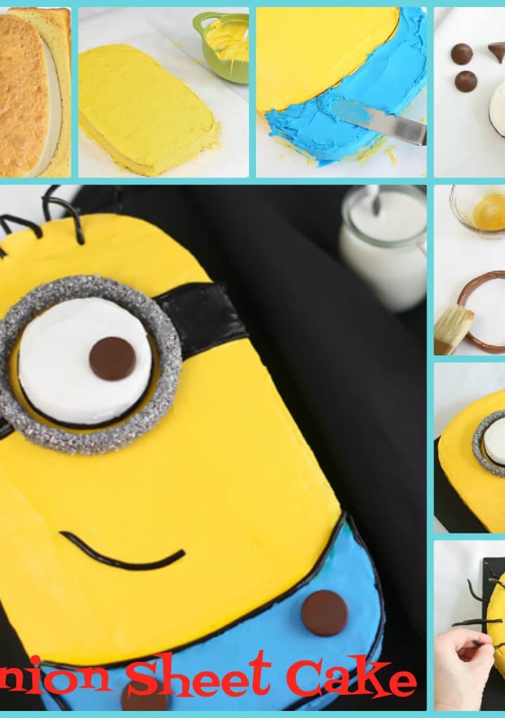 DIY Despicable Me Minion Sheet Cake