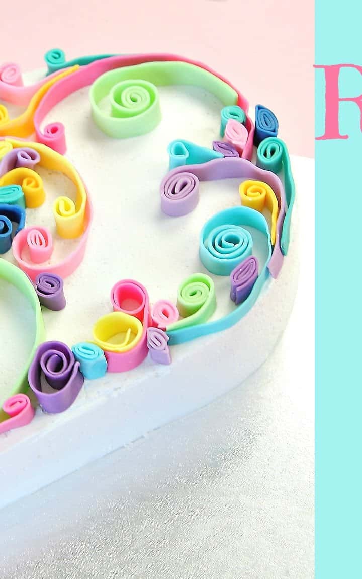 Valentine’s Day Rainbow Heart Cake