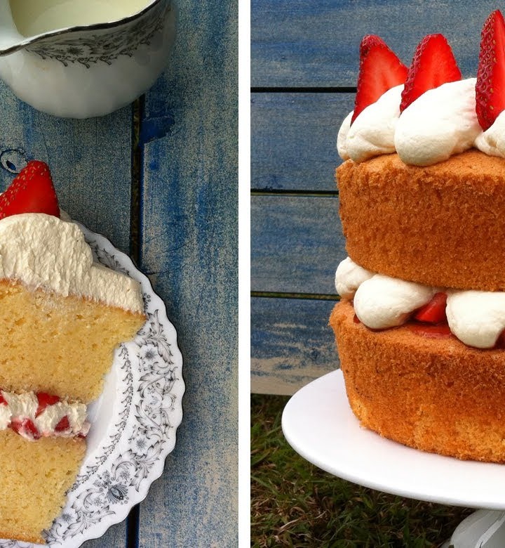 Fluffy Moist Victoria Sponge Chiffon Cake